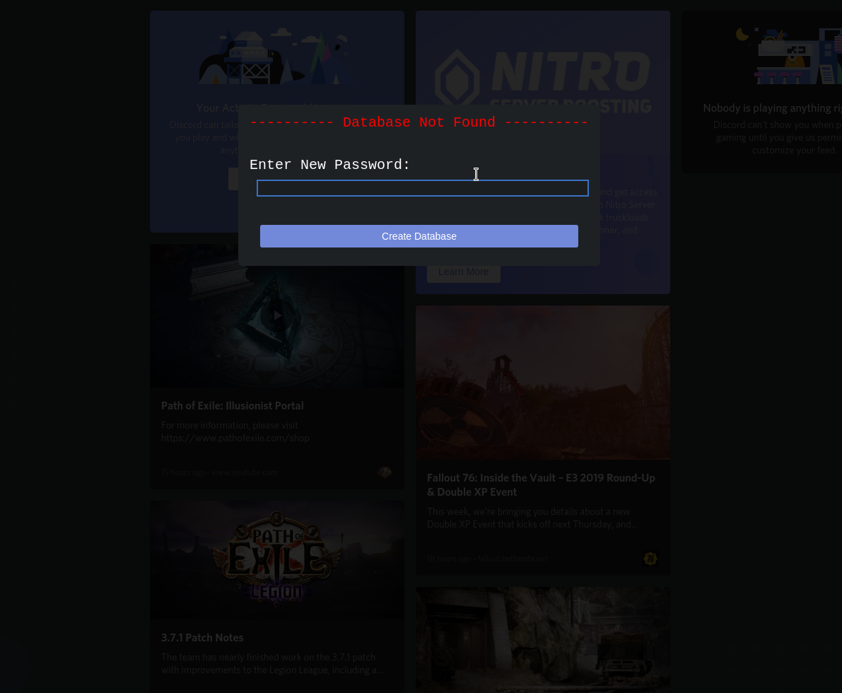 "Database not found" · Issue #208 · BetterDiscord/BetterDiscord · GitHub