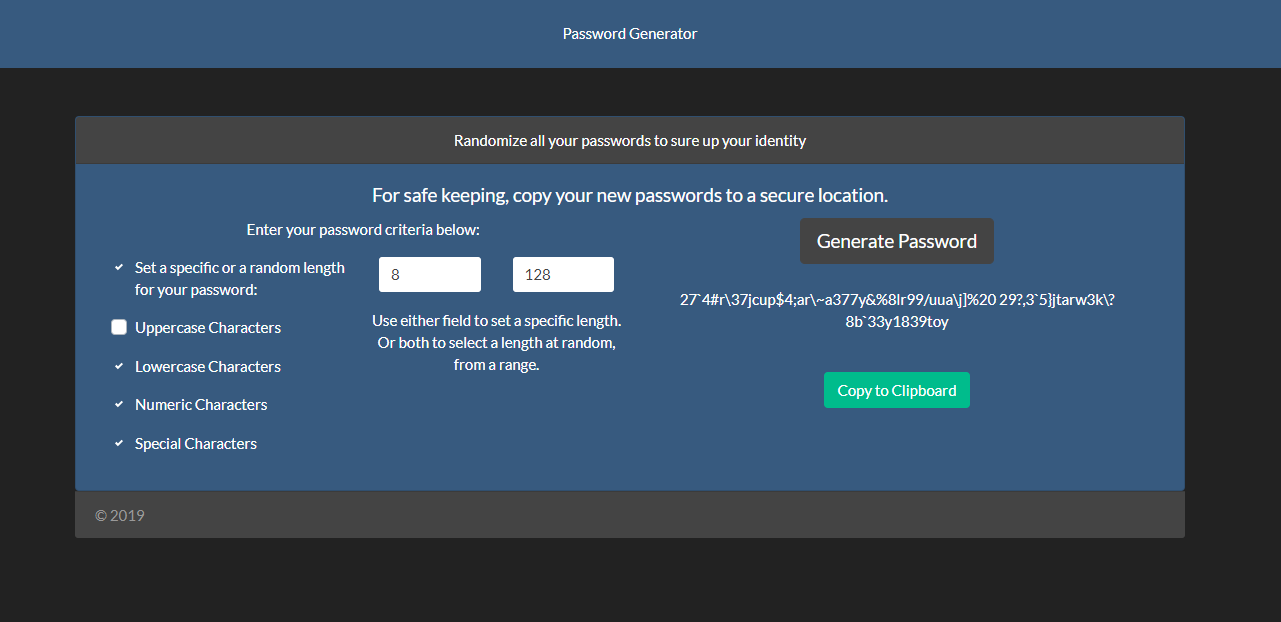 GitHub - drthisguy/03-Password-Generator: Randomized Password Generator