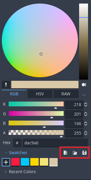 Add Save And Load Ability To Swatches · Issue 7946 · Godotenginegodot Proposals · Github