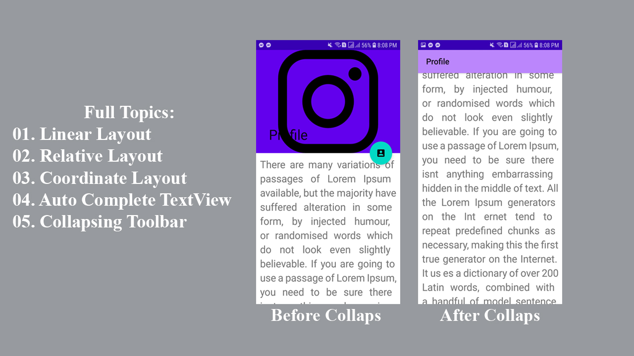 GitHub - KhairuI/Different-Types-of-Layouts: Linear, Relative, Coordinate Layout in Android.
