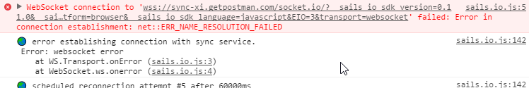 Syncing Does Not Work Behind Corporate Proxy Via Websocket · Issue 4098 · Postmanlabspostman