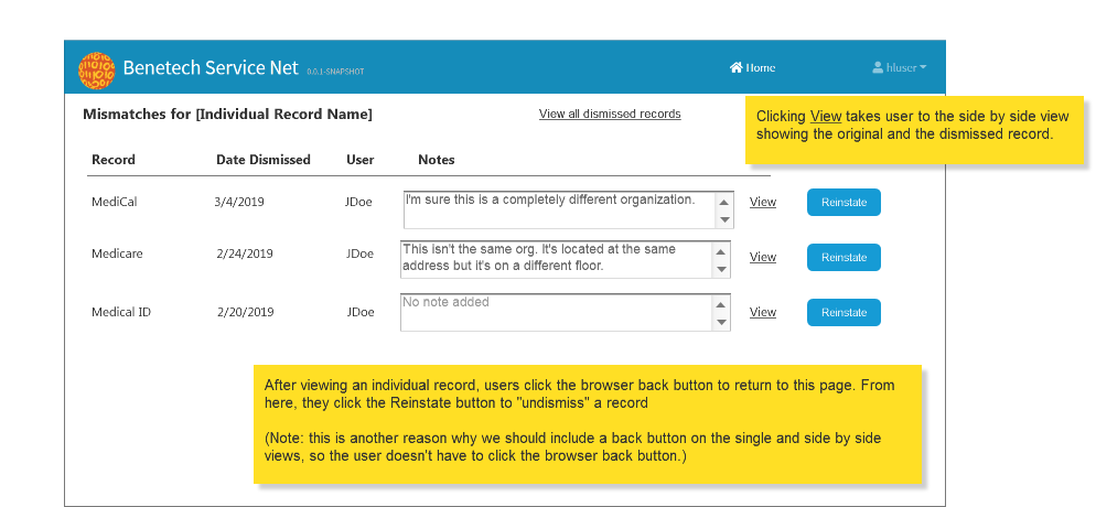 ability to dismiss record when not good match · Issue #339 · openreferral/ServiceNet · GitHub
