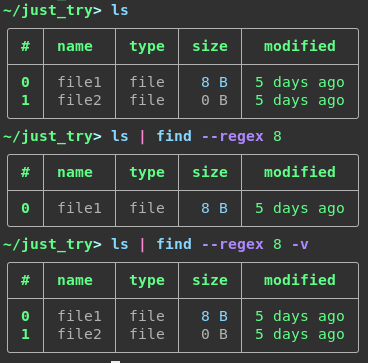 find -v returns nothing · Issue #9043 · nushell/nushell · GitHub