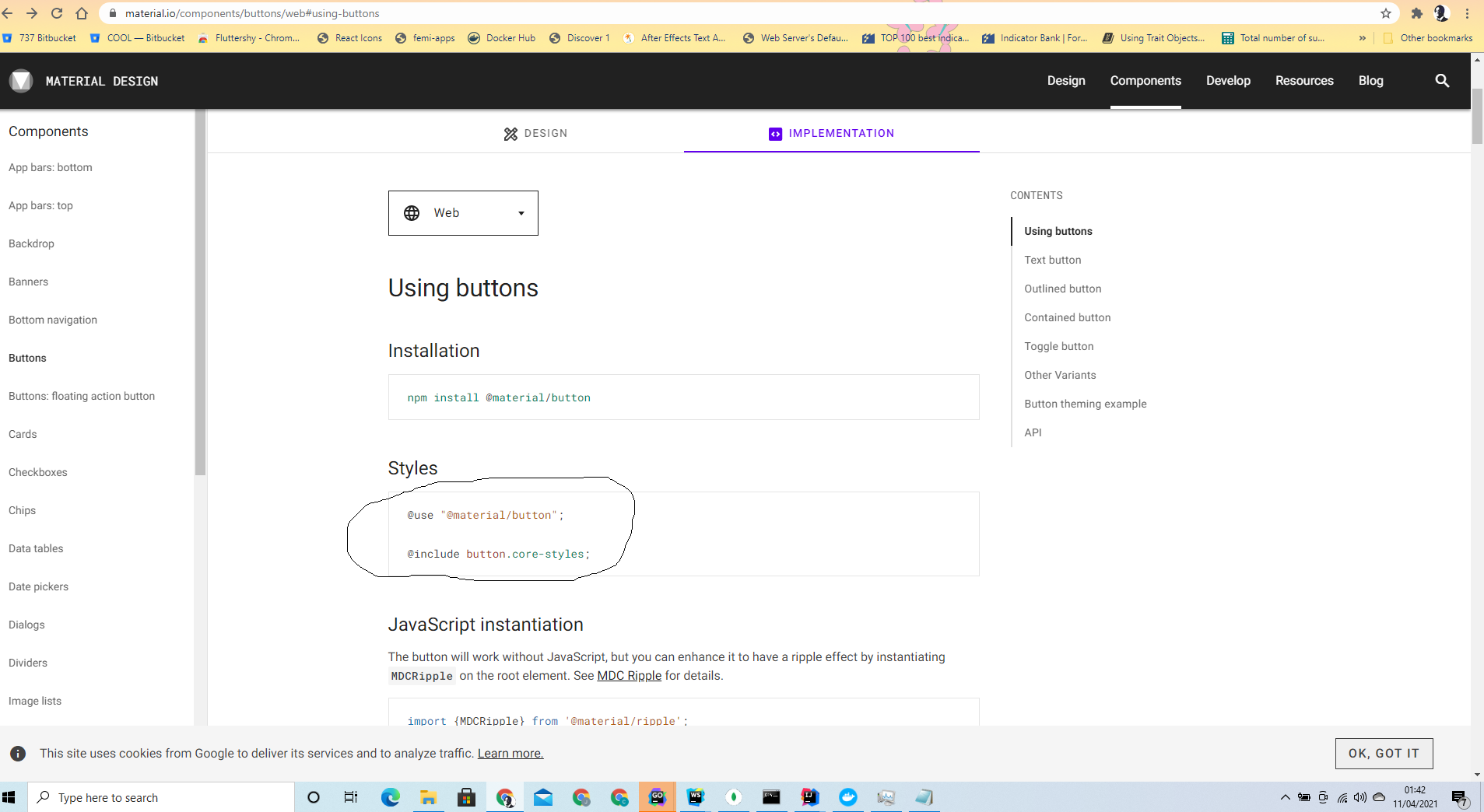 Mdc Button Missing Core Styles Mixin · Issue 6837 · Material Componentsmaterial Components