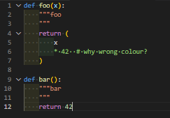 Wrong code colour · Issue #165030 · microsoft/vscode · GitHub