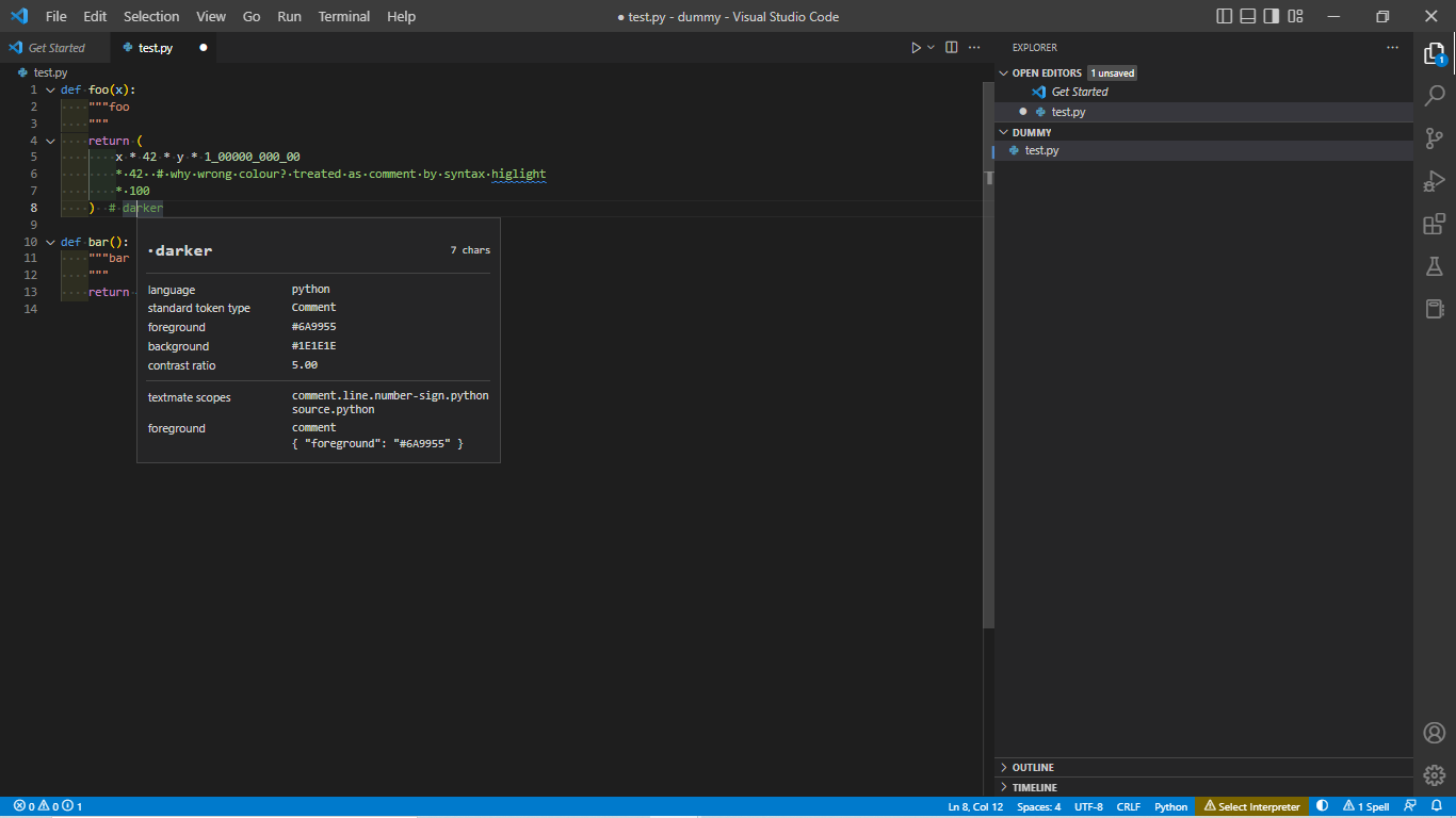 Wrong code colour · Issue #165030 · microsoft/vscode · GitHub