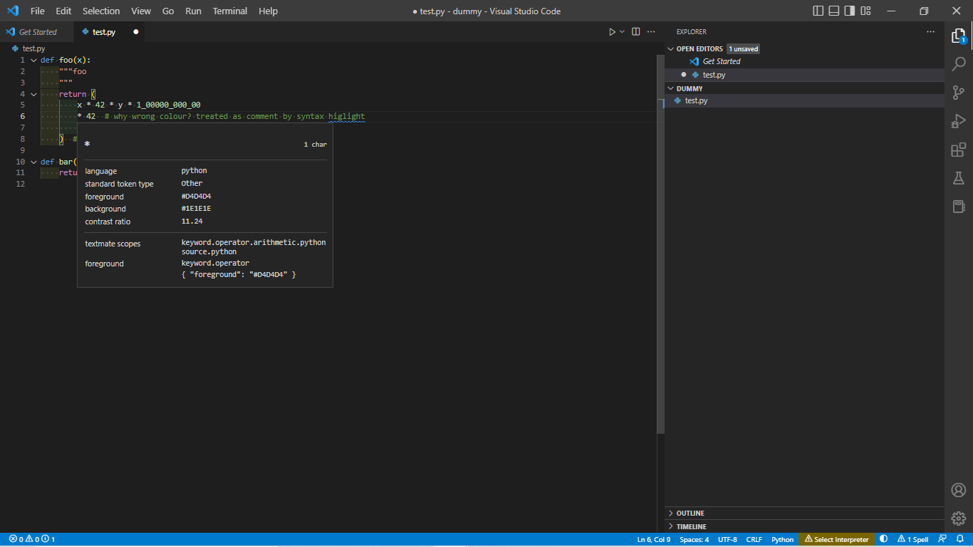 Wrong code colour · Issue #165030 · microsoft/vscode · GitHub
