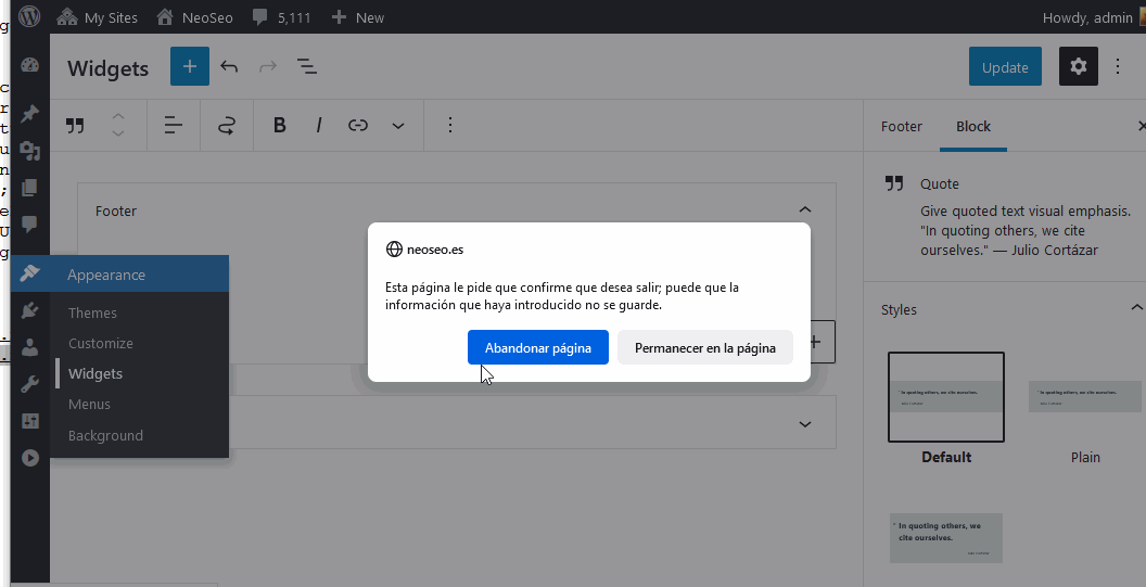 Error 405 saving widgets · Issue #38307 · WordPress/gutenberg · GitHub