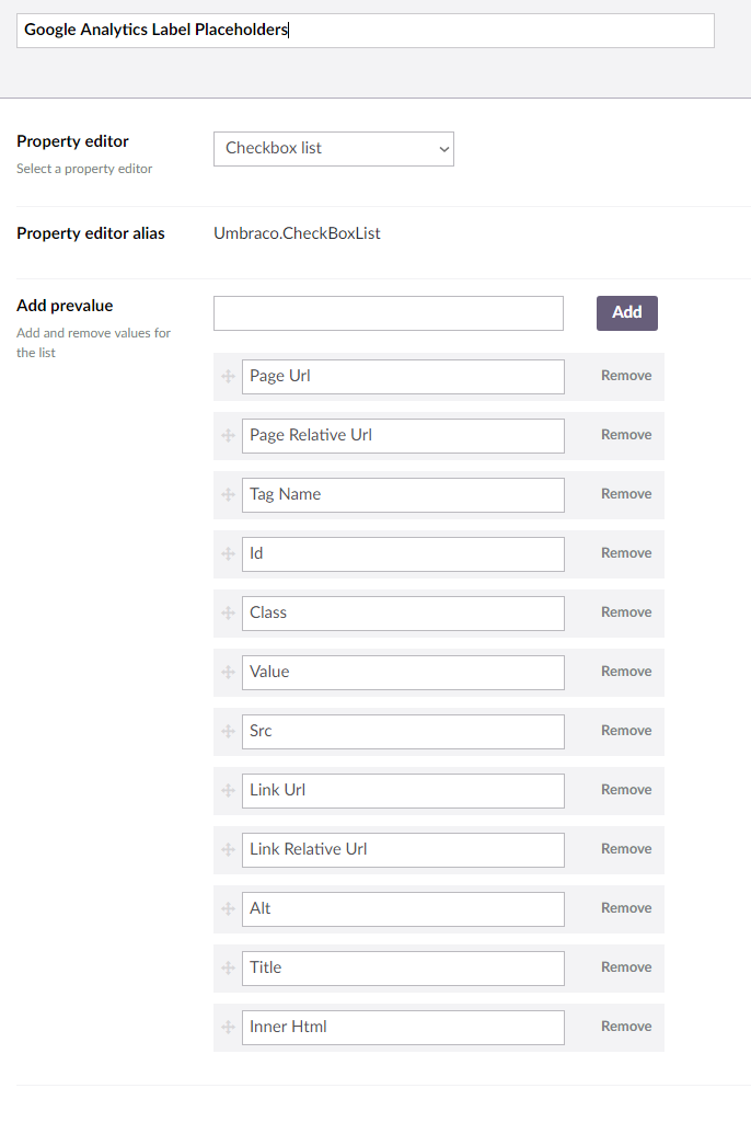 Adding to 'Google Analytics Label Placeholders' prevalues · Issue #16 · codelaborators-network ...