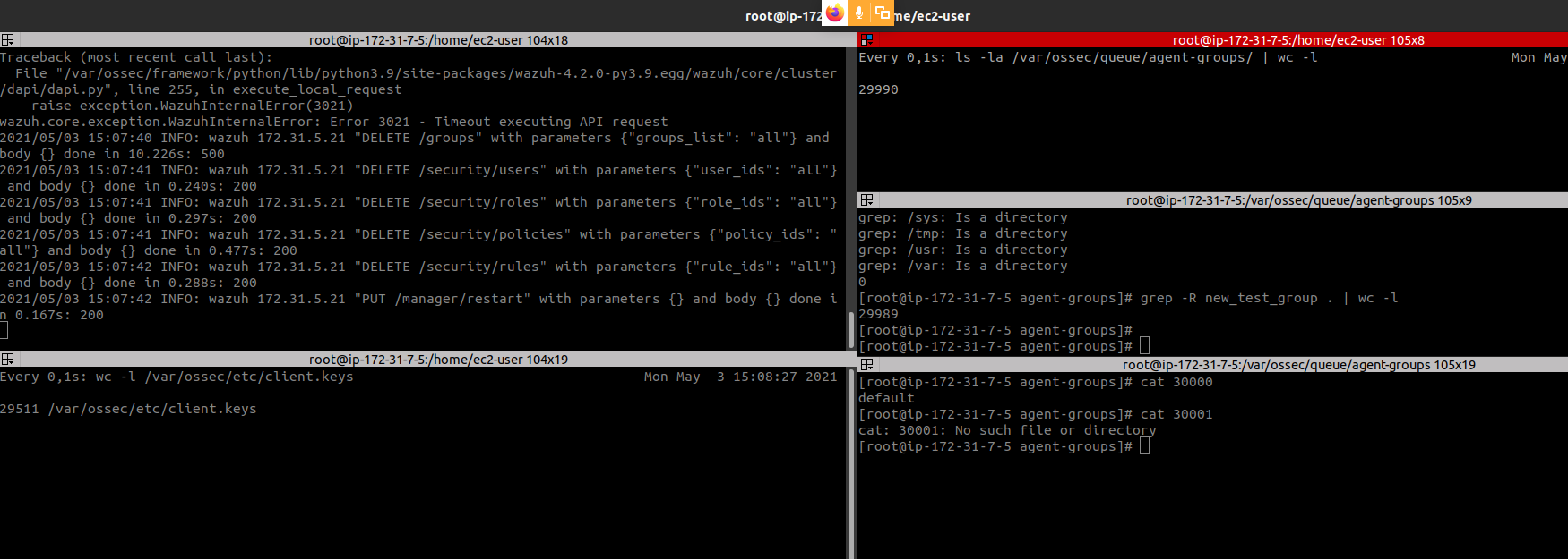Possible race condition when deleting agents · Issue #8497 · wazuh/wazuh · GitHub