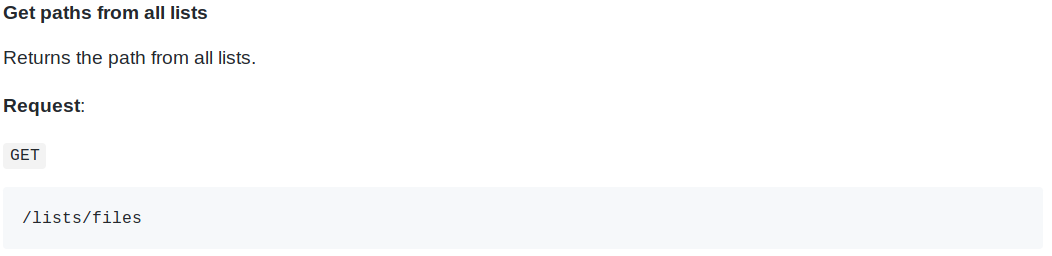 Add API rest parameter table for GET /lists/files · Issue #1356 · wazuh/wazuh-documentation · GitHub