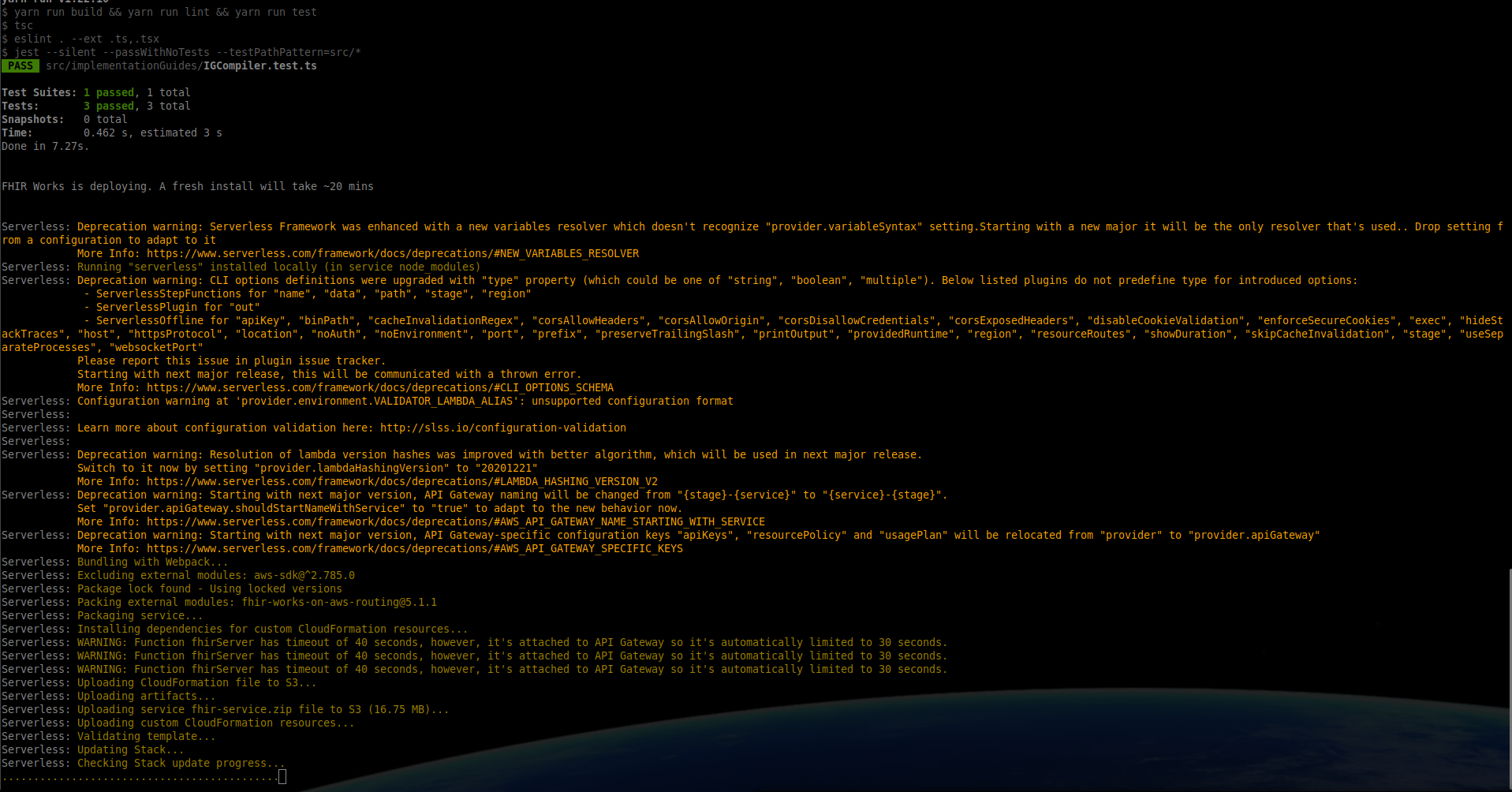 Errors running install · Issue #292 · awslabs/fhir-works-on-aws-deployment · GitHub