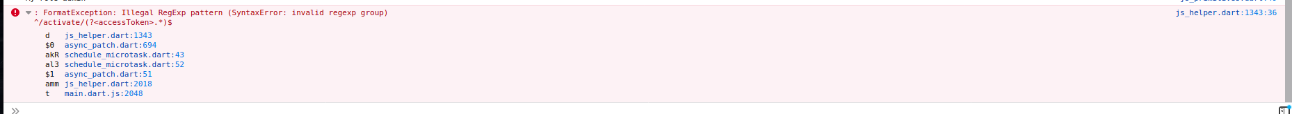 RegEx error on routing resolving when on Firefox · Issue #93 · Flutterando/modular · GitHub