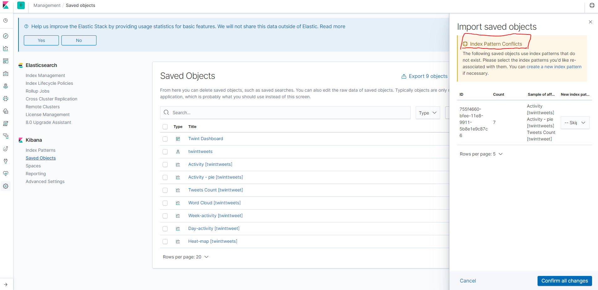 Kibana Index Pattern Conflicts · Issue 459 · Twintprojecttwint · Github