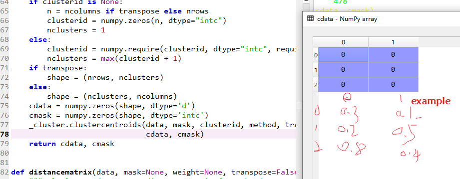 Bio.Cluster.clustercentroids cannot returned the result, Why? · Issue #2229 · biopython ...