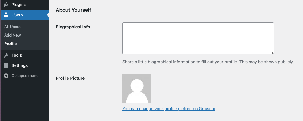 Post author biography block: In core and the block, the terms "profile ...