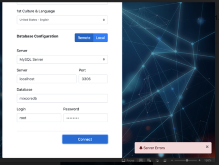 Error message "Server Errors" related to issue 188 and 186 · Issue #277 · mixcore/mix.core · GitHub