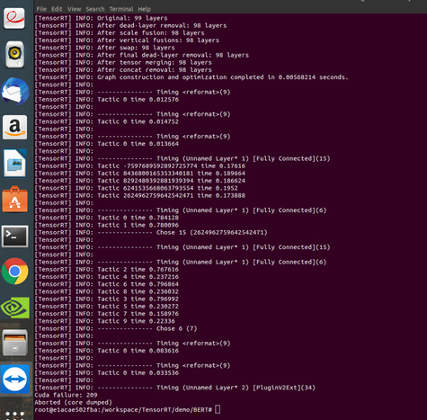 Cuda failure: 209 Aborted (core dumped) · Issue #686 · NVIDIA/TensorRT · GitHub