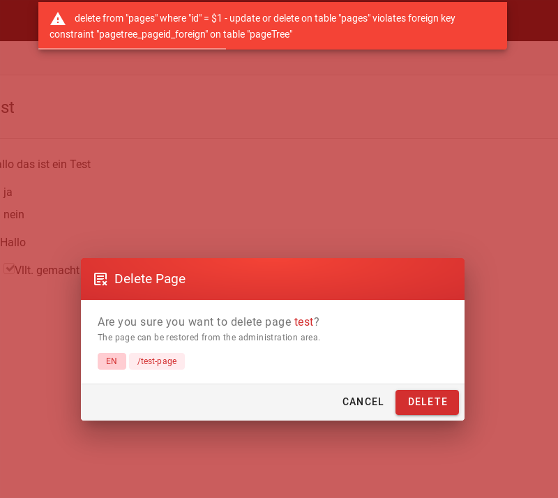 Delete page fails with error · Issue #1119 · requarks/wiki · GitHub