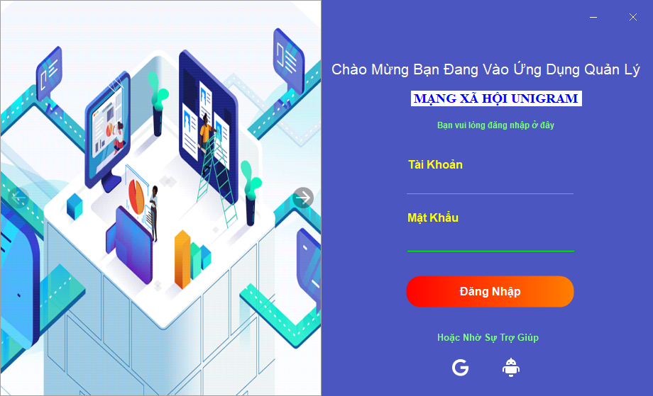GitHub - lethanhphuong1999/Unigram-Admin-App: This is the application to manage social network ...