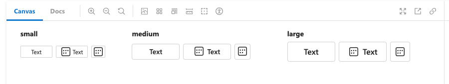 vNext Medium and Small Variant button Icon:before size too large ...