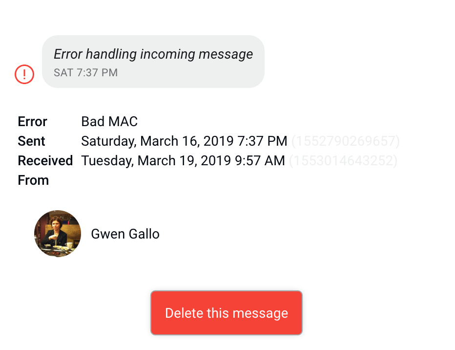 Bad MAC after closing and reopening app · Issue #3234 · signalapp/Signal-Desktop · GitHub