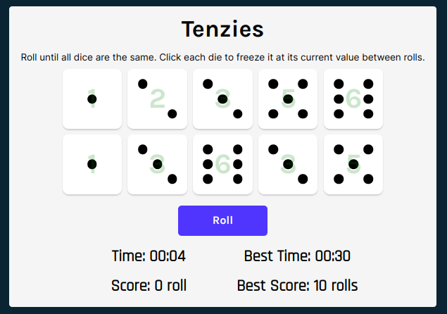 GitHub - elh-art/tenzies_game_react: Tenzies Game by Scimba with my ...