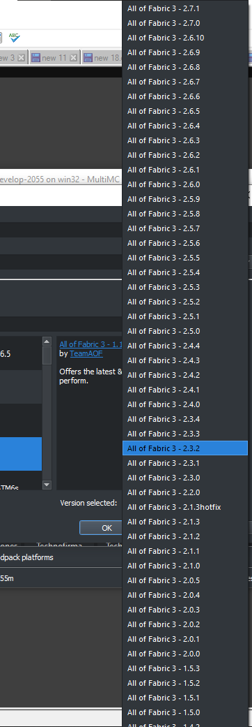 Limit vertical height of modpack versions selection to something reasonable · Issue #3731 ...