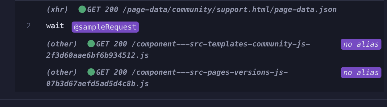 Individual Requests Aliases Not Working · Issue 24653 · Cypress Io