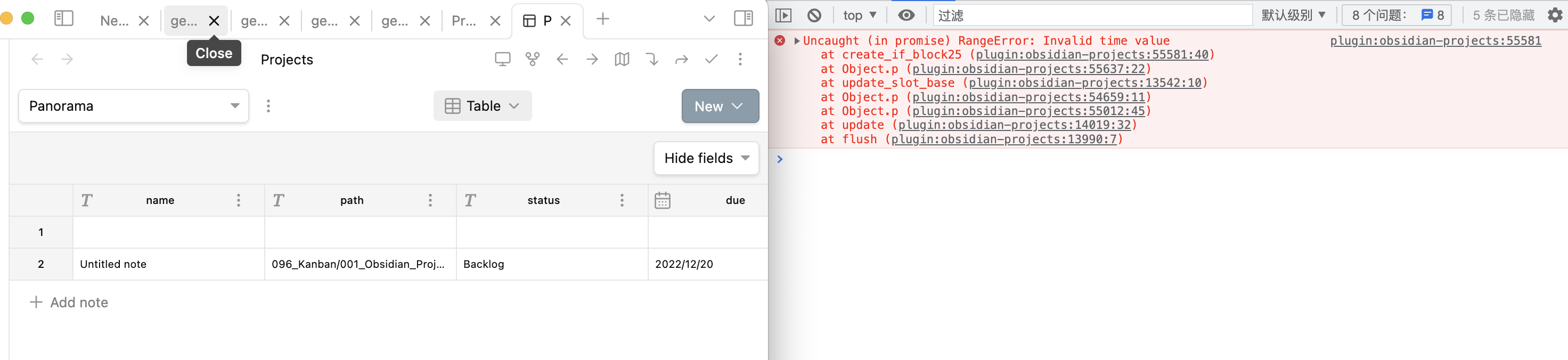 Templater plugin issue · Issue #246 · marcusolsson/obsidian-projects · GitHub