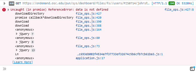 Warnings Fail When You Cannot Download A Folder · Issue 2630 · Osc