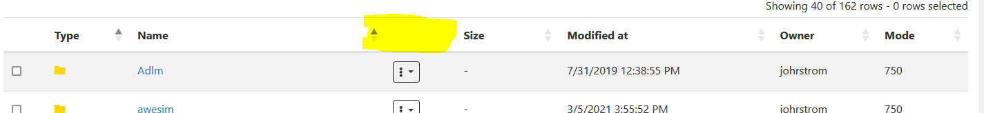 'Actions' table header is missing in file browser · Issue #2771 · OSC/ondemand · GitHub