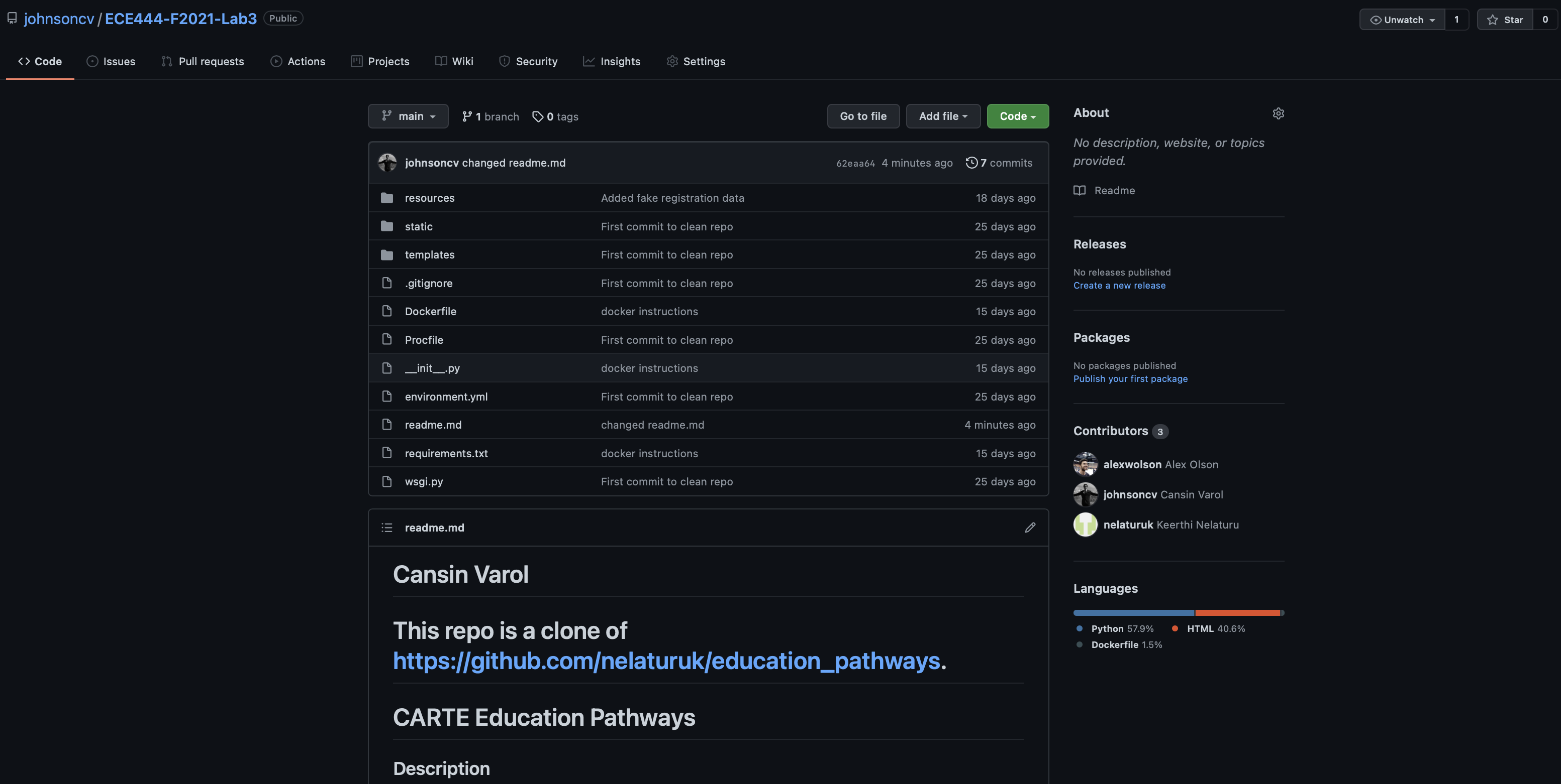 GitHub - johnsoncv/ECE444-F2021-Lab3