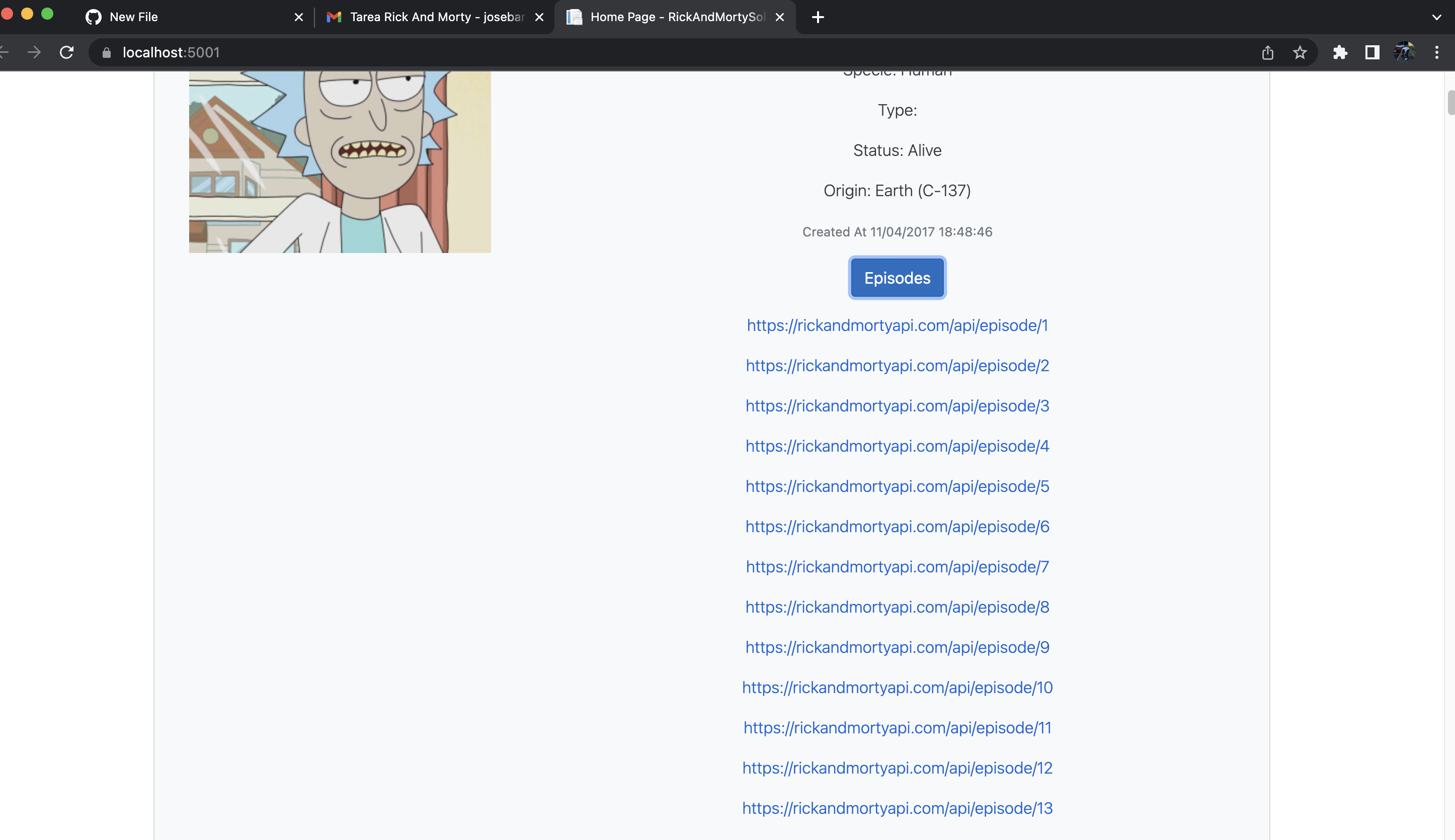 GitHub - R3lativ3/RickAndMortyJoseB: Solucion de proyecto Rick and Morty