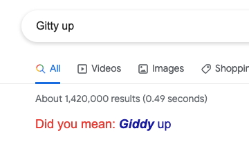 Quickdraw subtitle misspelling: 'gitty up' instead of 'giddy up'? · community · Discussion ...