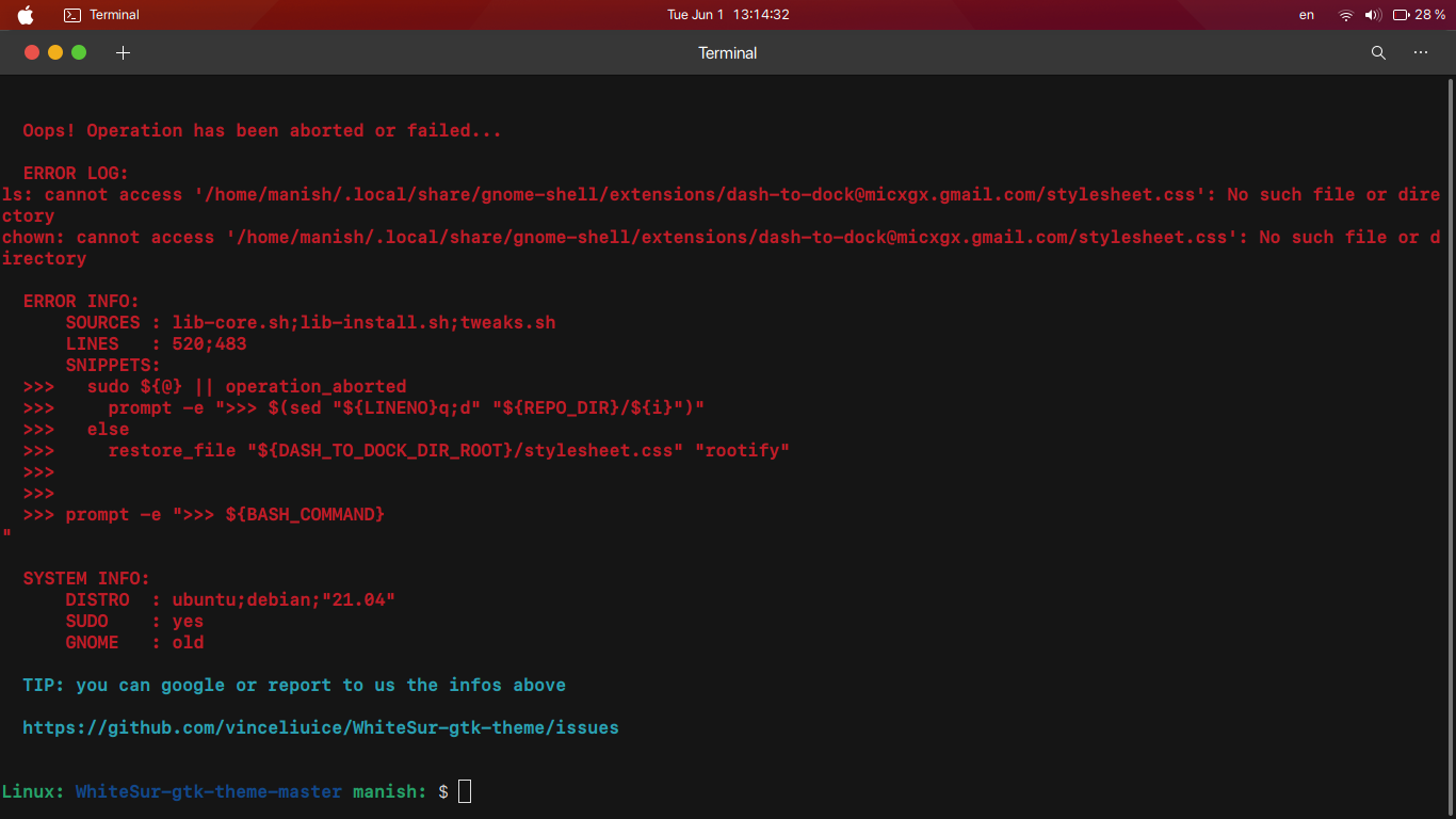 Cannot apply Dash-to-Dock Tweak · Issue #282 · vinceliuice/WhiteSur-gtk ...