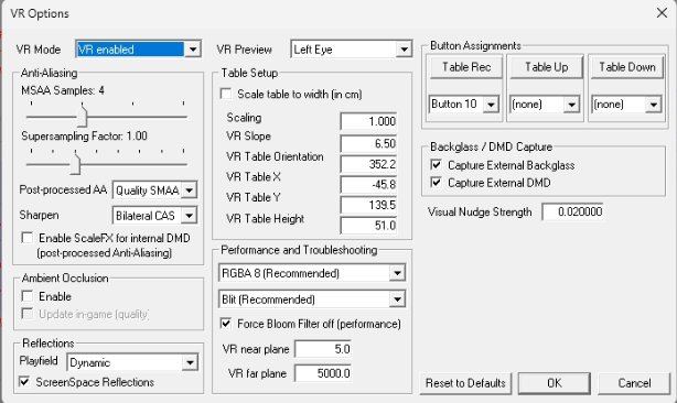 VPVR 10.8 - Some flashing lights in a few tables shows a black spot on ...