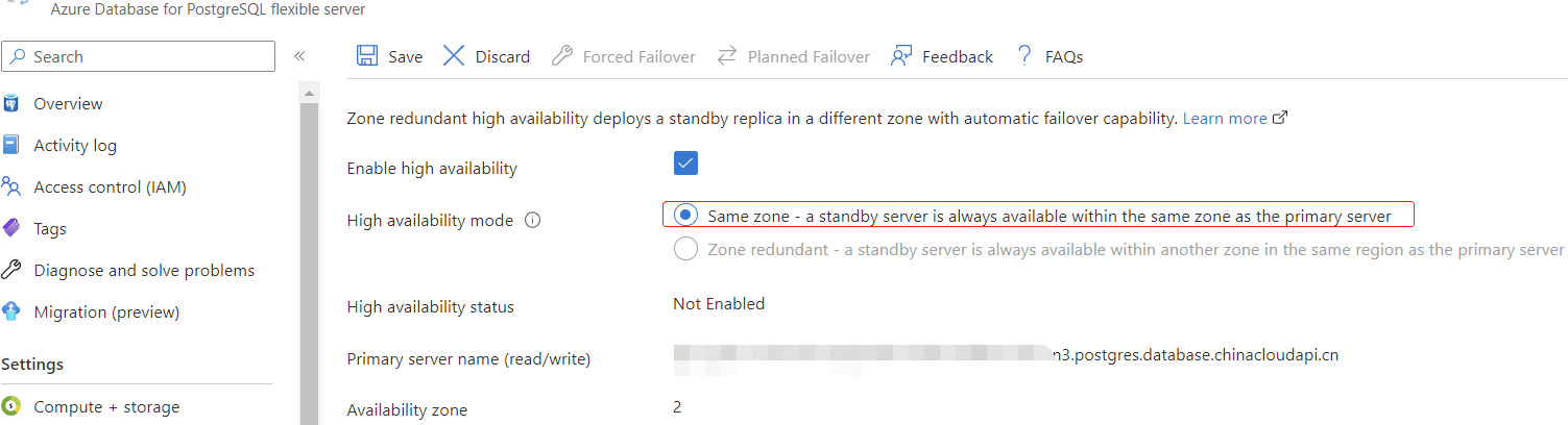 aso v2.0.0 doesn't support 'Some zone' High availability mode for postgresql flexible server ...