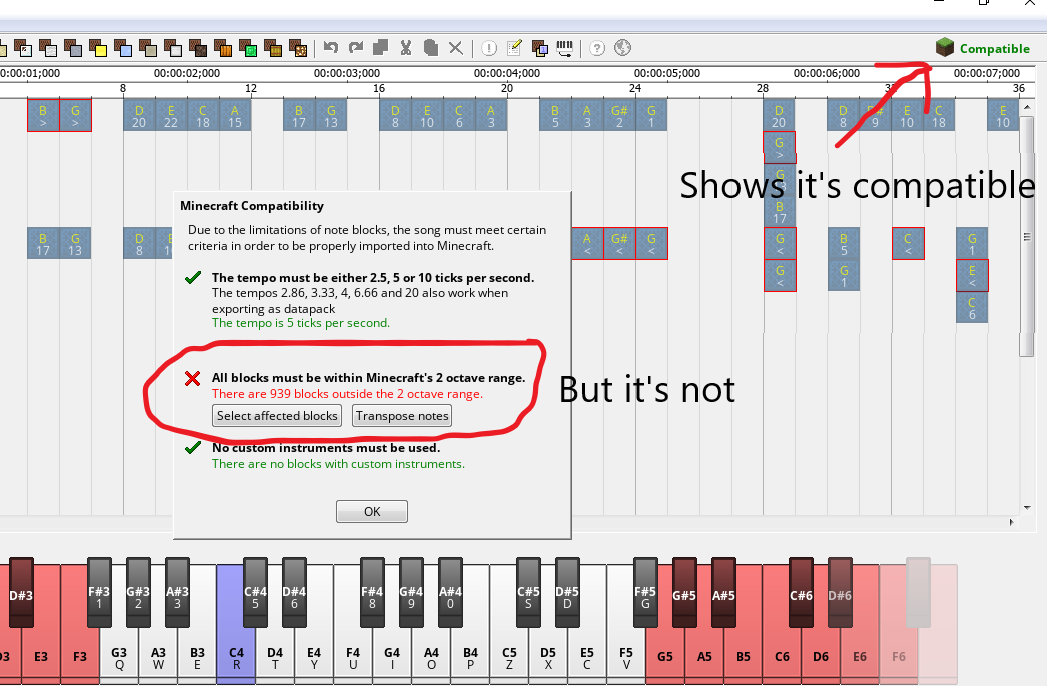 Compatibility indicator is sometimes wrong · Issue #10 · OpenNBS/NoteBlockStudio · GitHub