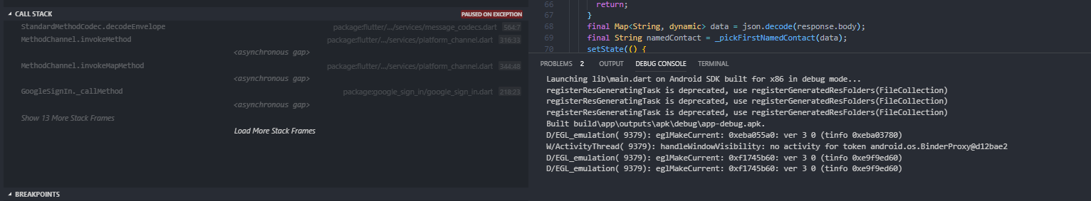 Google_sign_in errors. · Issue #35881 · flutter/flutter · GitHub