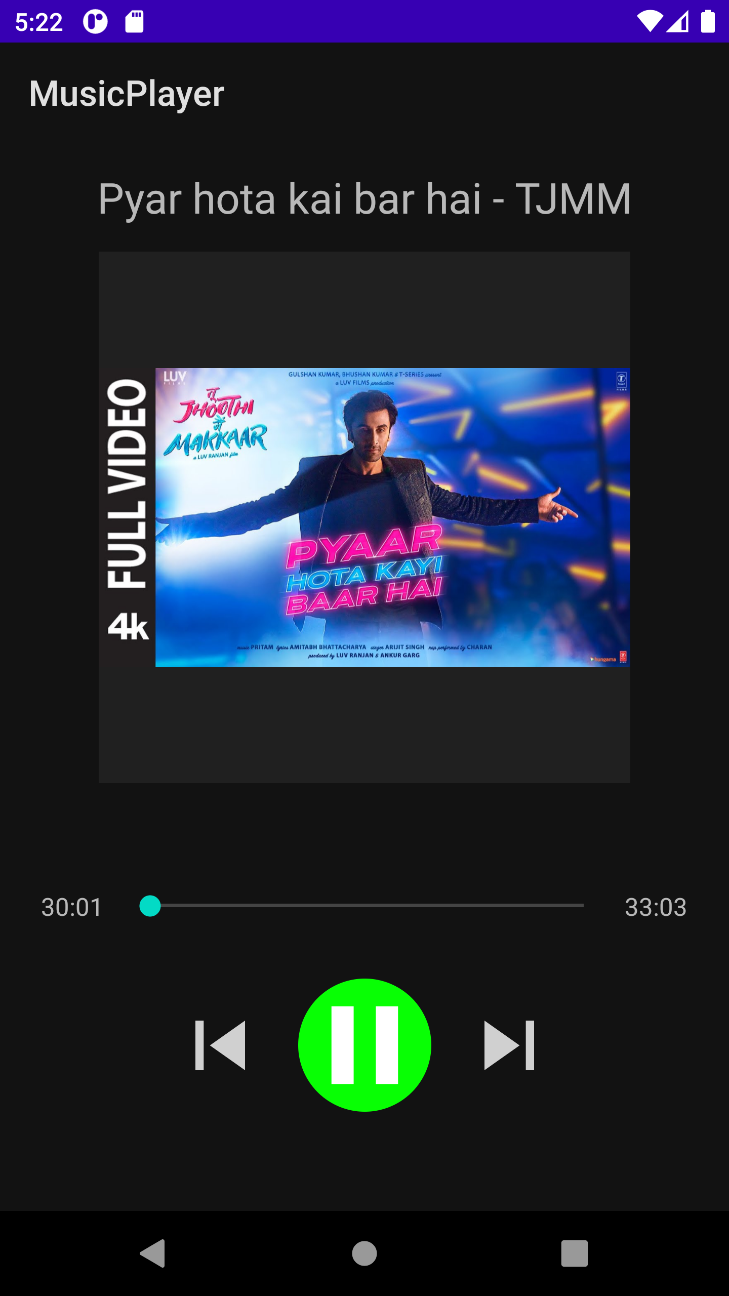 GitHub - vedantnd111/MusicPlayer: MusicPlayer using glide, exo-player and dagger-hilt