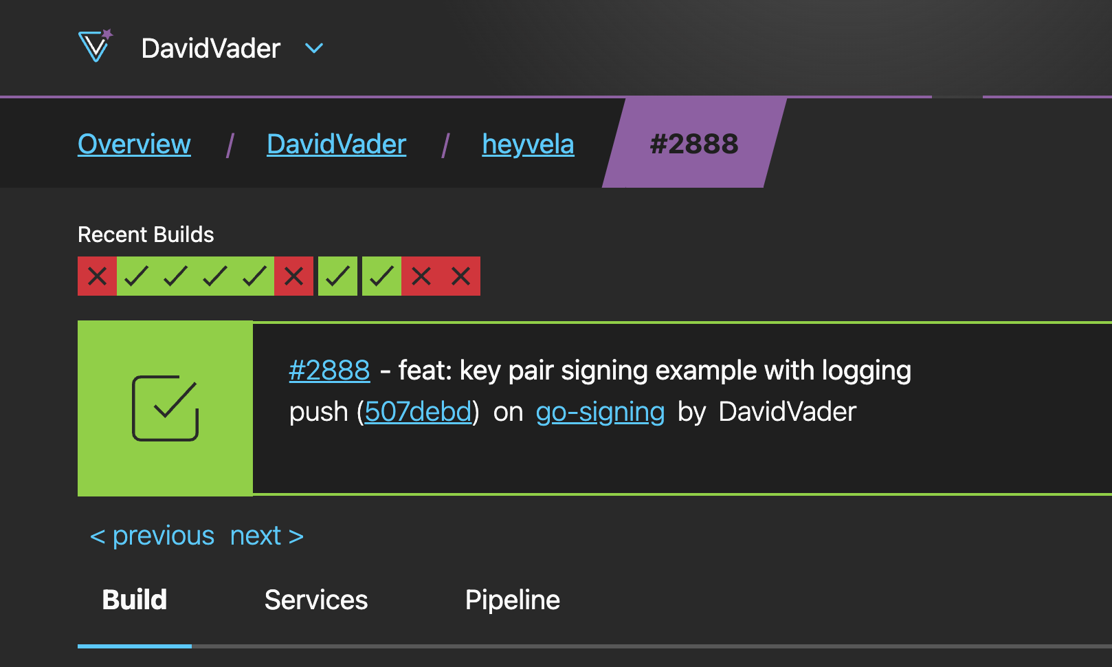 ui: allow navigation to neighboring builds · Issue #809 · go-vela/community · GitHub