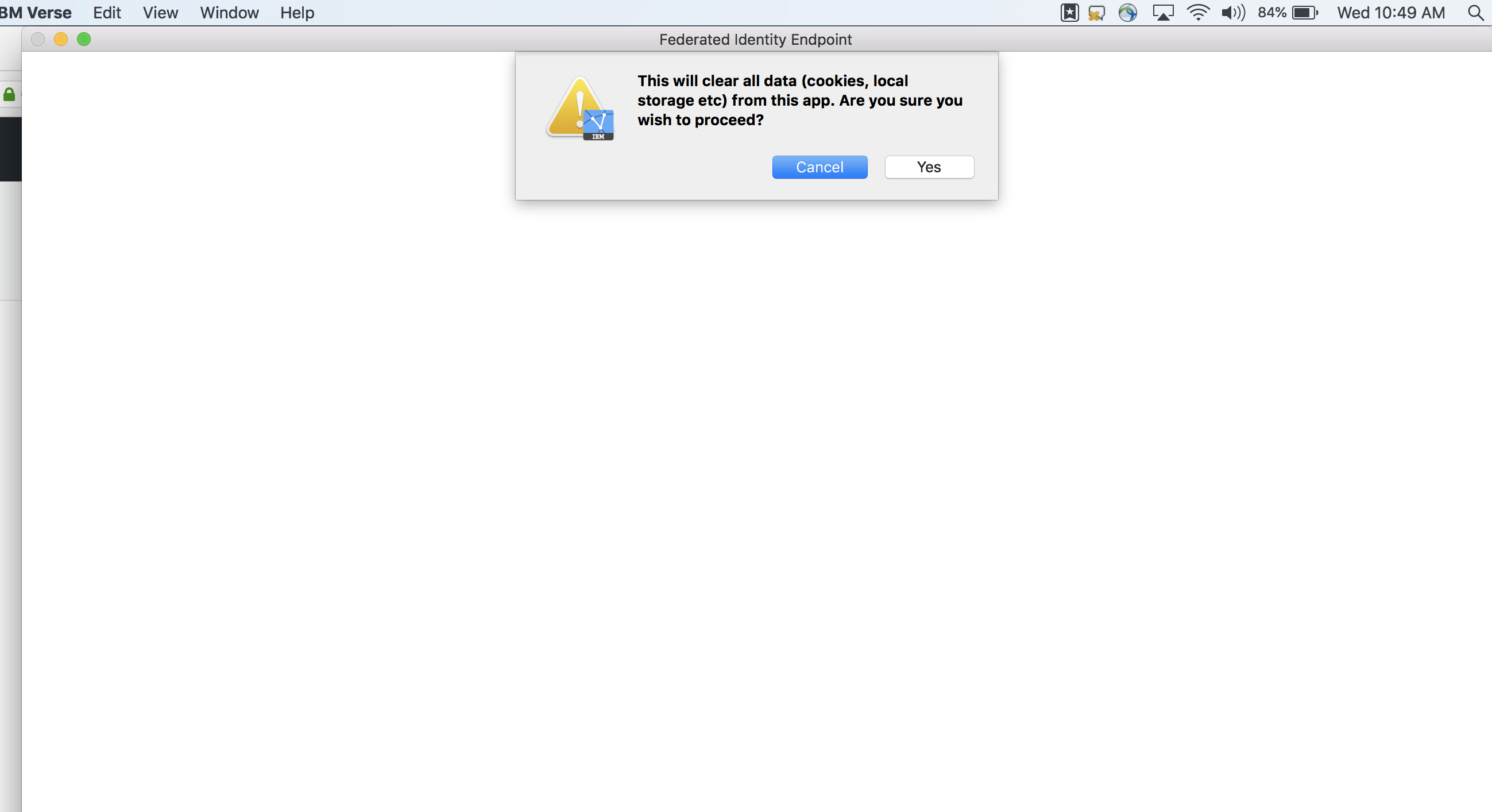 Local App Data prevents mail load in the main window after Verse timeout while using single sign ...
