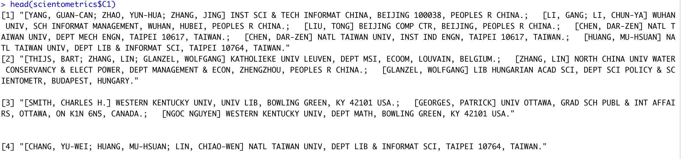 C1 problem · Issue #282 · massimoaria/bibliometrix · GitHub