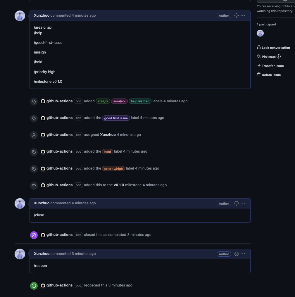 Support `/` style commands to maintain EG Issues and PRs · Issue #732 · envoyproxy/gateway · GitHub
