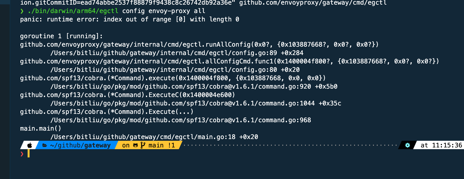 Bug Egctl Config All Panic · Issue 1080 · Envoyproxy Gateway · Github