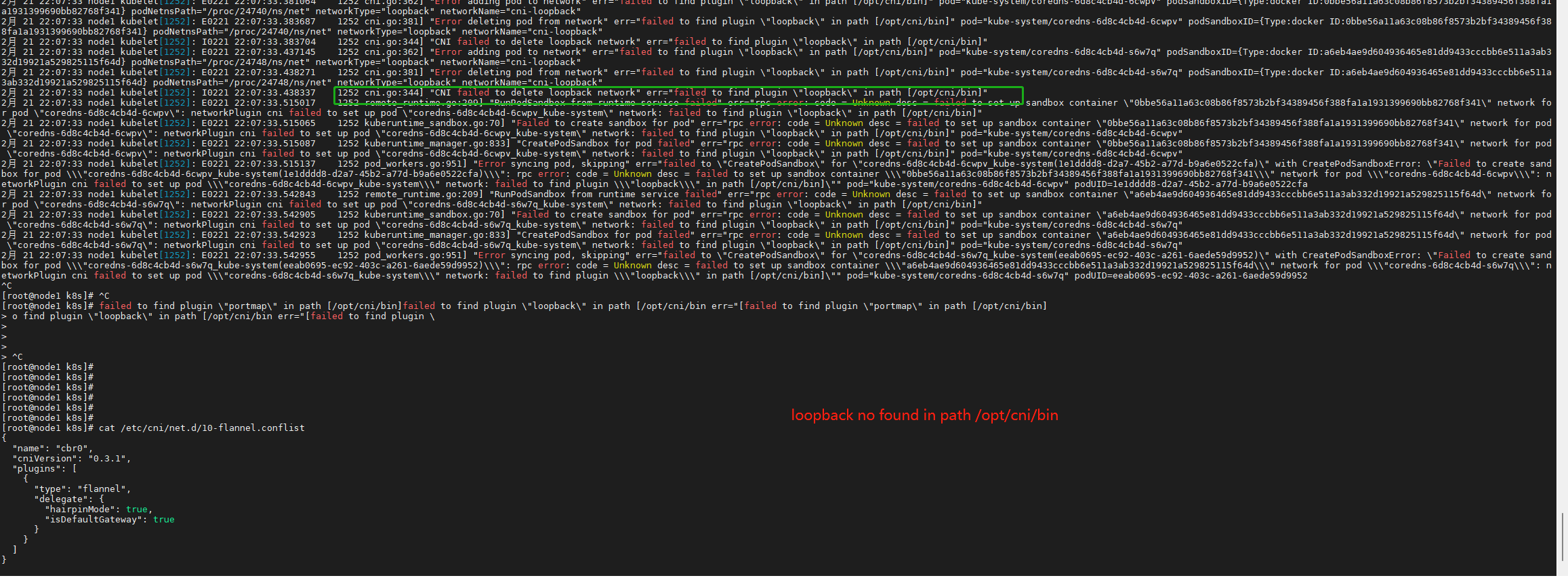 err="[failed to find plugin \"portmap\" in path [/opt/cni/bin] · Issue #1730 · flannel-io ...