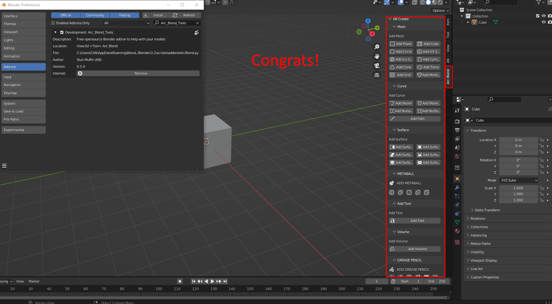 GitHub - stunmuffin/Arc_Blend: Blender Arc Blend Addon