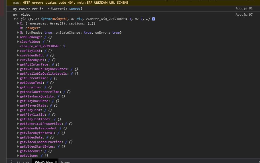 cant seem to use video returned by getInternalPlayer, to draw on html5 canvas context · Issue ...