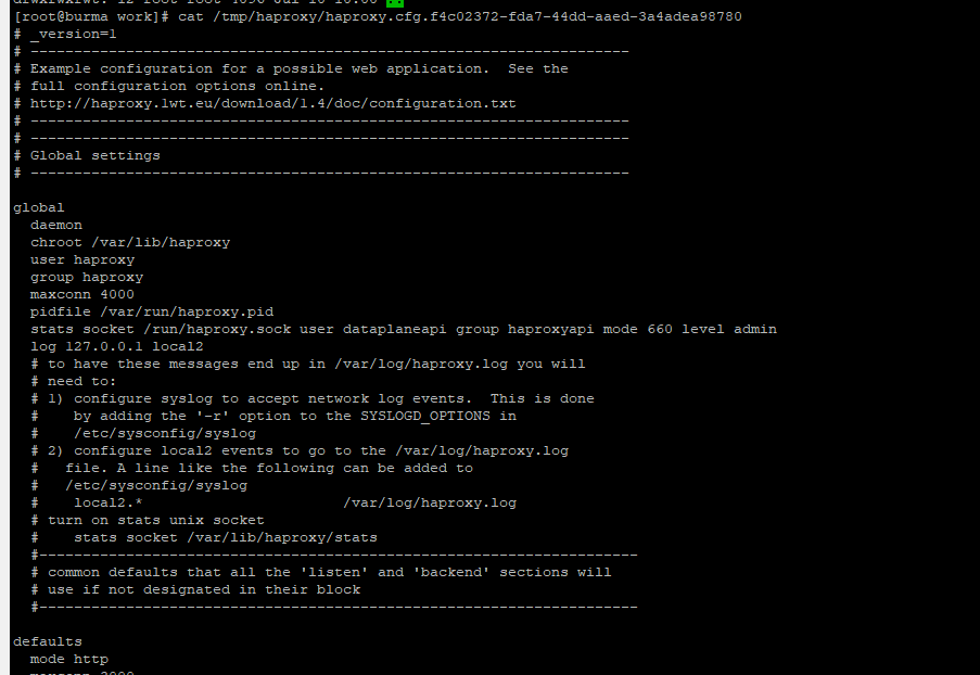 Error Code 400, Message Code 14 On Transaction Commit · Issue #119 · haproxytech/dataplaneapi ...